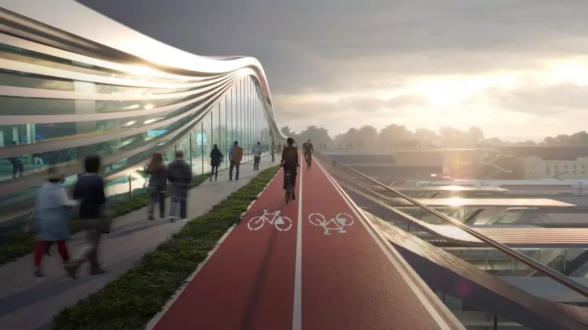 Brug met fietspaaie deur Zaha Hadid Architects