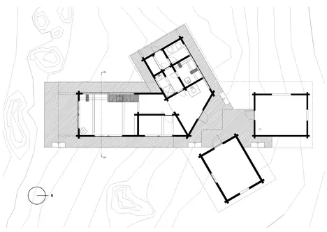 Cabin ntawm Femunden los ntawm Aslak Haanshuus Arkitekter